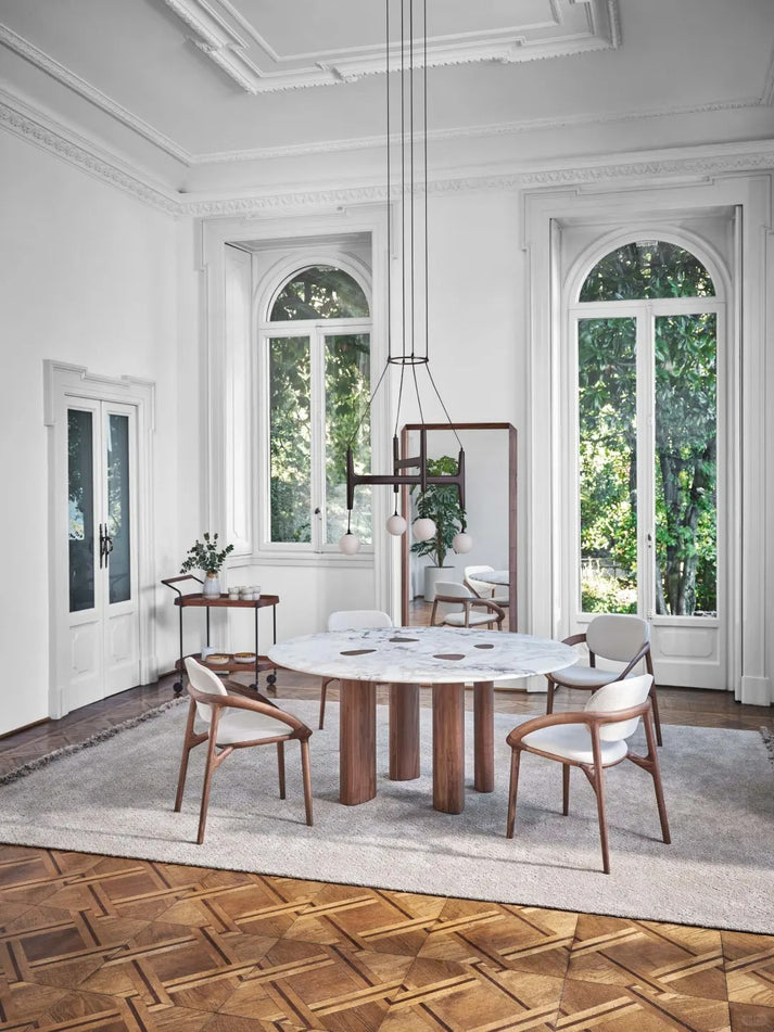 Marble and Wood Dining Table with Elegant Design – Magneto-one